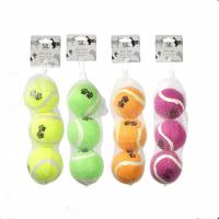 China 6pcs Colored Pet Tennis Balls 2.5 Inch for Dog Training and Play for sale