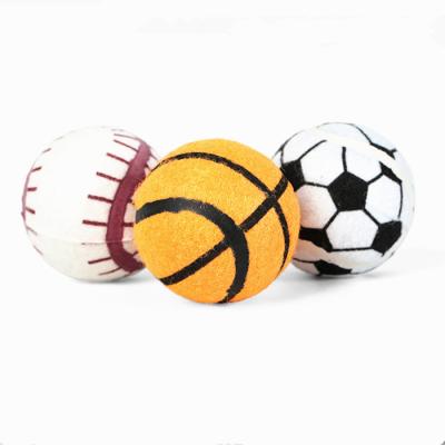China outdoor 6.3cm rubber soft fetch toy tennis ball pet playing for sale