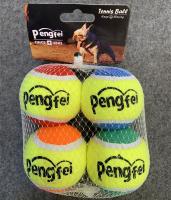 China Pet Tennis Balls 8-Pack 2.5 Inch Natural Rubber Dog Balls Assorted Colors for sale