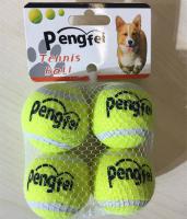 China Pet Tennis Balls 8-Pack 2.5 Inch Natural Rubber Dog Balls Assorted Colors for sale