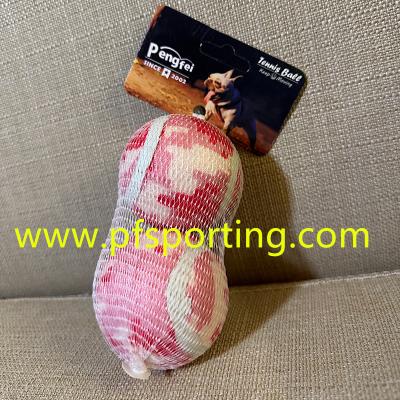 China Custom logo 2.5" Diameter Eco-Friendly Rubber Pet Tennis Balls For Dogs Exercise Training Balls Throwing Balls for sale