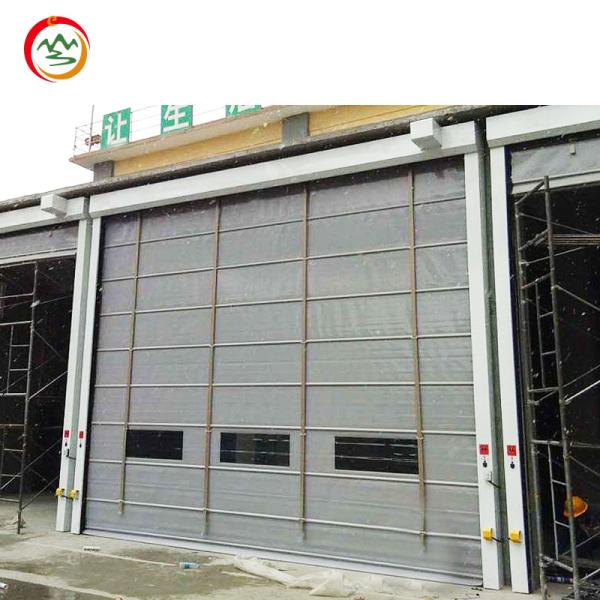Quality Industrial Fireproof Anti-Pinch PVC Fast Door Automatic Stacking Roller Shutter High-Speed Windproof Flexible Gathering Door for sale