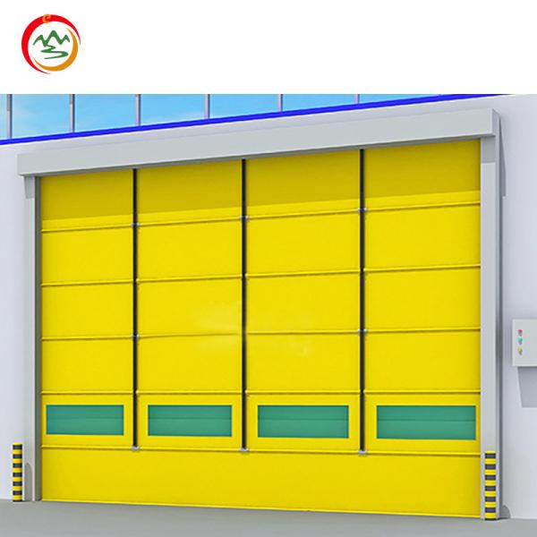 Quality Factory Fast Industrial PVC Warehouse Interior Fast Roller Shutter PVC High Speed Door Radar Sensing Stacking Door for sale