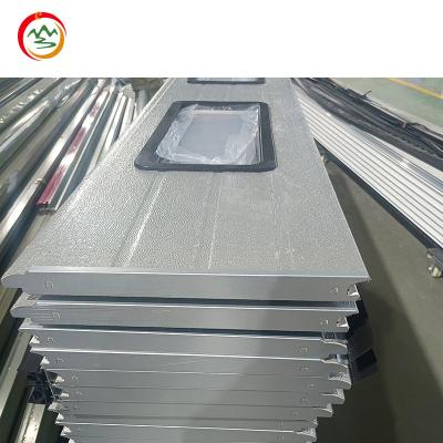 China Modern Designed Automatic Sectional Garage Door Panel Industrialwalnut Polymer Windproof Finished Surface Side Hotels Warehouses for sale