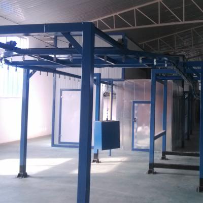 China paint system Automatic Spray Painting System With Conveyor curing oven for sale