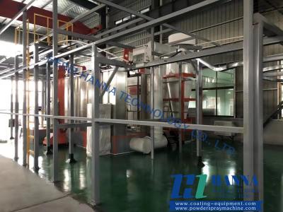 China Semi-automatic powder painting machine coating production line for metal parts for sale