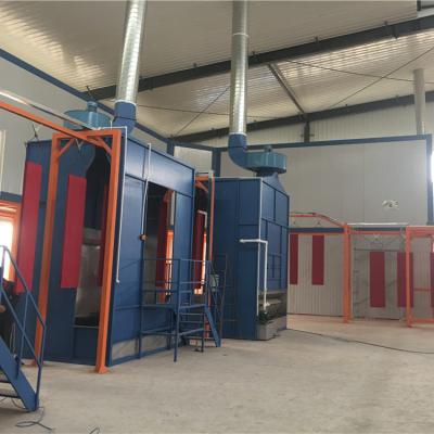 China mini set manual spraying small powder coating line with booth oven in China for sale