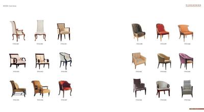 chaise d'hôtel, chaise en bois, dinant la chaise, chaise en bois solide, chaise de tissu, meubles d'hôtel