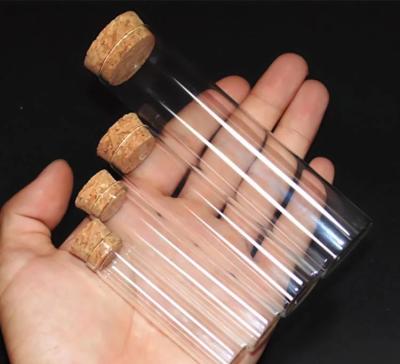 China High Quality Clear And Milky Quartz Glass Test Tube With Cork for sale