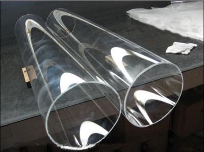 China Large Diameter Quartz Glass pipe Factory Sale Fire Polishing Fused Quartz Glass Cylinder Tube for sale