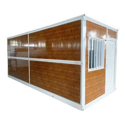 China Quick Build Modern Design Folding Container House with Steel Frame Base Timber Cubby House Tiny House Trailer for sale