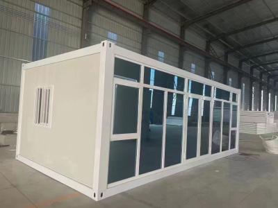 China Aluminum Window Good Sale Modular Tiny Home Rock Wool Sandwich Panel Steel Frame Glass Curtain Customized Prefab Flat Pack Container House for sale