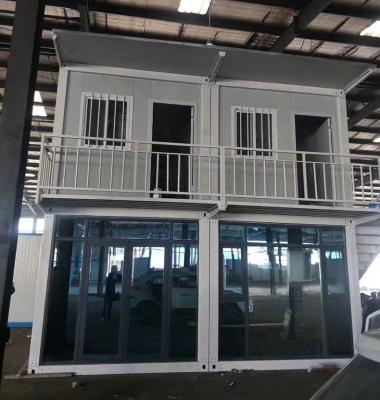 China 5.8*3m Glass Container House Rockwool Prefabricated Tiny Container Houses for Wall Material 50mm EPS/rockwool Booth for sale