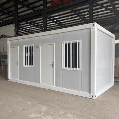 China Booth 40ft RockWool Prefabricated Tiny Container Houses with Fast Build and 50mm EPS/rockwool Wall Material for sale