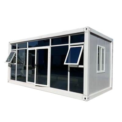 China Plastic Steel Window 20/40ft Glass Curtain Sandwich Panel Detachable Prefabricated Container House for Easy Installation for sale
