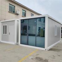 China 40ft RockWool Prefabricated Tiny Container House for Black Office Solution Flexibility for sale