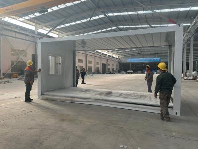 China 20FT/40FT aangepast metalen type prefab 1 2 3 slaapkamer snel opvouwbare opslag Container huis Garage met beveiligingsdeur Te koop