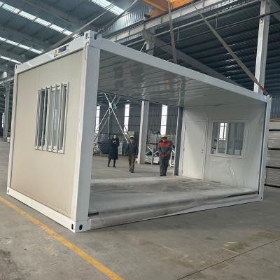 China Casa de contêineres dobrável pré-fabricada portátil empilhável ecológica Casa dobrável móvel com teto de painel sanduíche EPS à venda