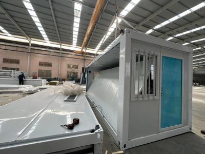 China Steel Office 40 Ft Folding Container Home with Sandwich Panel and Folding Design for sale