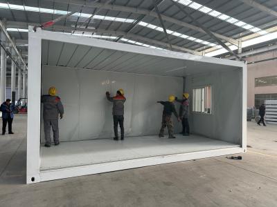China Steel Office 40 Ft Folding Container Home with Sandwich Panel and Folding Design for sale