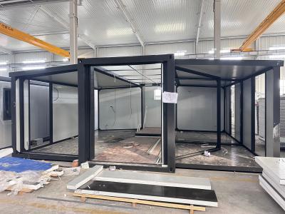 China Plaatselijke standaard elektriciteit Rustieke ontwerp stijl Modulaire geprefabriceerde uitbreidbare containerhuis voor klein kantoor Te koop