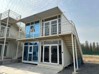 China Galvanized Steel Flat Pack Container House 40ft Quick Assembly Prefab Home for sale