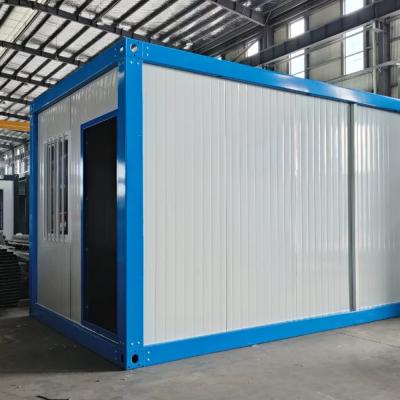 China Casa de contêineres pré-fabricada de 20 pés com cozinha e porta de segurança Branco ou cor personalizada Design durável à venda