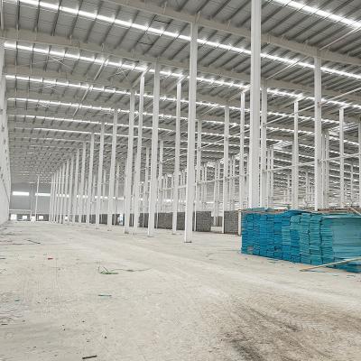 China Solid H-shape Steel Beam Customized Steel Frame Hangar Workshop Warehouse with Water Proof and Hurricane Proof Features for sale