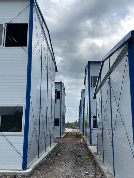 Quality Blue and White Modular Prefabricated Houses for Sustainable Homes for sale