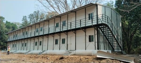 Quality Waterproof 3 Bedroom Prefabricated House with Wooden Floor Lightweight for sale