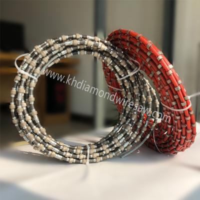 China High quality stone diamond wire saw mine rope saw beads for marble concrete and granite cutting for sale