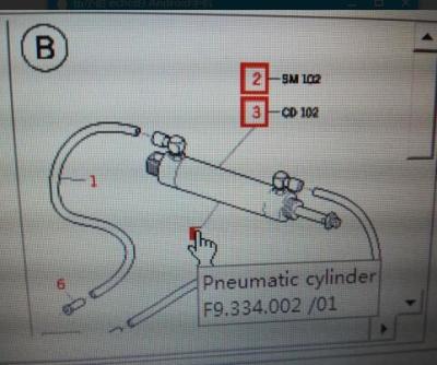 F9.334.002  XL105 SM102 CD102 pneumatic cylinder D16 H50 use for offsetpress machines F9.334.002/02