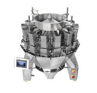 China Multihead Automatic Cheese Packaging Machine 14 Head 0.1g Accuracy Sticky Food Weigher for sale