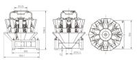 China 10 Head Multihead Weigher Multi Function For Snacks PLC Control for sale