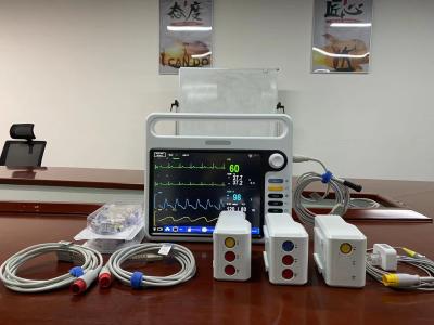 중국 모듈형 병원 환자 모니터링 장비 ECG NIBP SPO2로 다국어 판매용