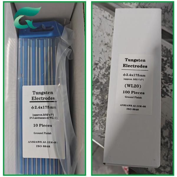 WC20 gris électrode au cerium tungstène de 3,2 mm de diamètre