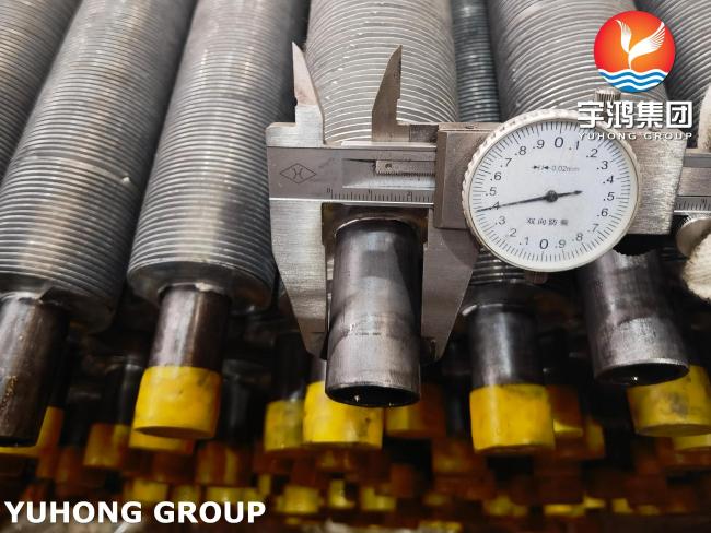 Extruded finned tube with AL1060 aluminum fins for heat exchanger applications