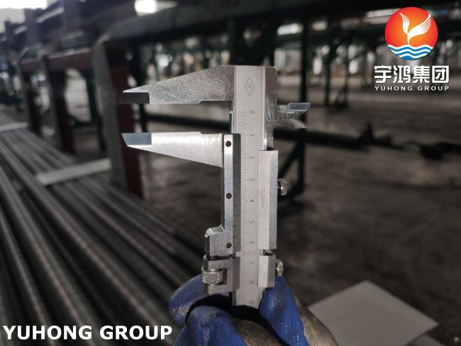 Embedded finned tube with carbon steel ASTM A179 base and AL1060 aluminum fins
