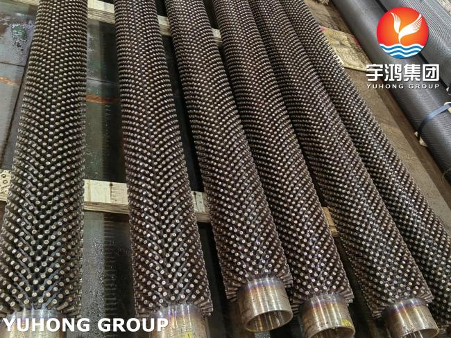 ASME SA335 P9 Studded Finned Tube with alloy steel studs for industrial heat exchangers