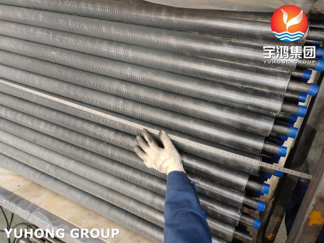Extruded finned tube for power plant heat exchangers