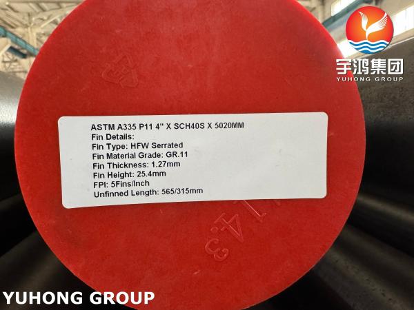 Quality 16ga HFW Serrated Helical Finned Tube Internally ASTM A335 P11 for Petrochemical for sale