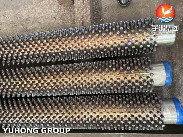 Quality Industrial ASTM A213 Seamless Extruded Fin Pipe Tube With SS409 Studs for sale