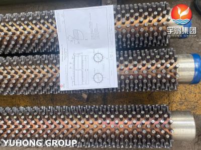 Cina SS409 SS410 Tubo Chiodato Alettato Longitudinale Acciaio Legato 50mm-325mm in vendita