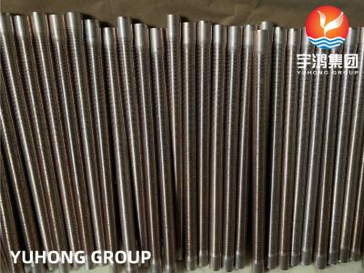 China ASME SB111 C70600 Integral Low Fin Tubes Copper Nickel Finned Tubular Heating for sale