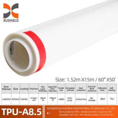 China XUSHIELD 8.5mil High glossy hydrophobicity high quality Anti Scratch Heat Repair Clear TPU Car Paint Protection Film for sale