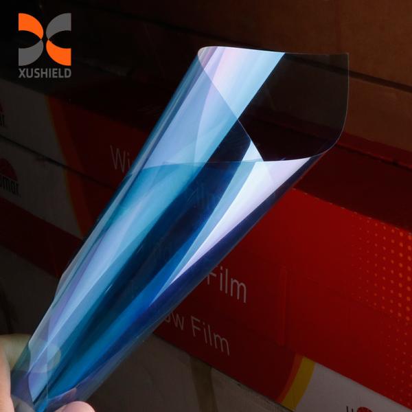 Quality CH6099 Blue Purple Chameleon Tint 2Mil Heat Shrink Color Changing Chameleon Window Tint Film For Car Windshield for sale