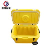 China Yellow Rotomolded Cooler Box with 40-60mm Insulation - 25L to 80L Capacity, PE Construction & Tie-Down Points for sale