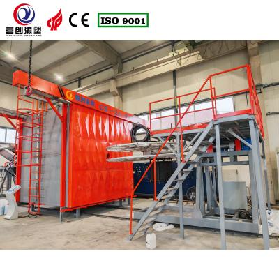 China Customized Machine Dimension Shuttle Rotomolding Machine Offering 400mm Molding Depth Suitable for Plastic Mold Production for sale