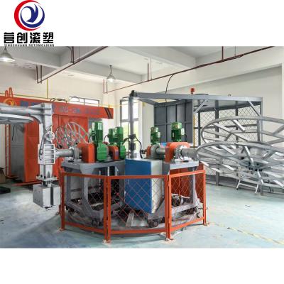 China YINGCHUANG CC-3A-2000 Carousel Rotomolding Machine, Three Arm Rotary Industrial Rotational Molding Equipment For Hollow Plastic Products for sale
