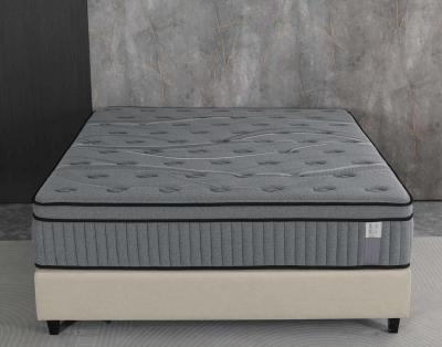 China Gray Fabric Pocket Spring Natural Latex Mattress Compressed 14 Inch for sale